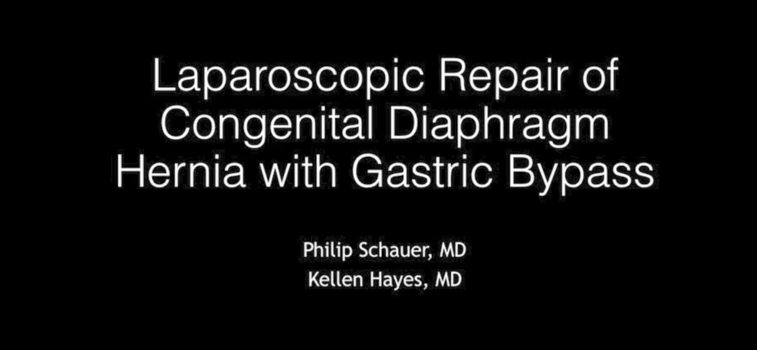 Laparoscopic Repair of Congenital Diaphragm Hernia with Gastric Bypass ...