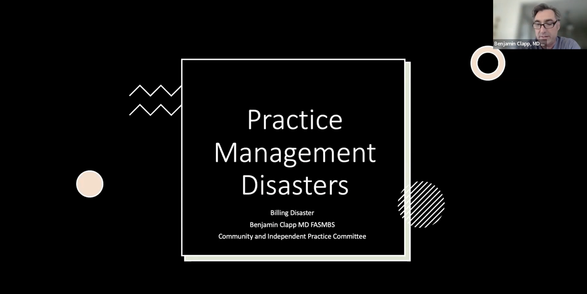 Practice Management Disasters: How to Avoid Them - American Society for ...