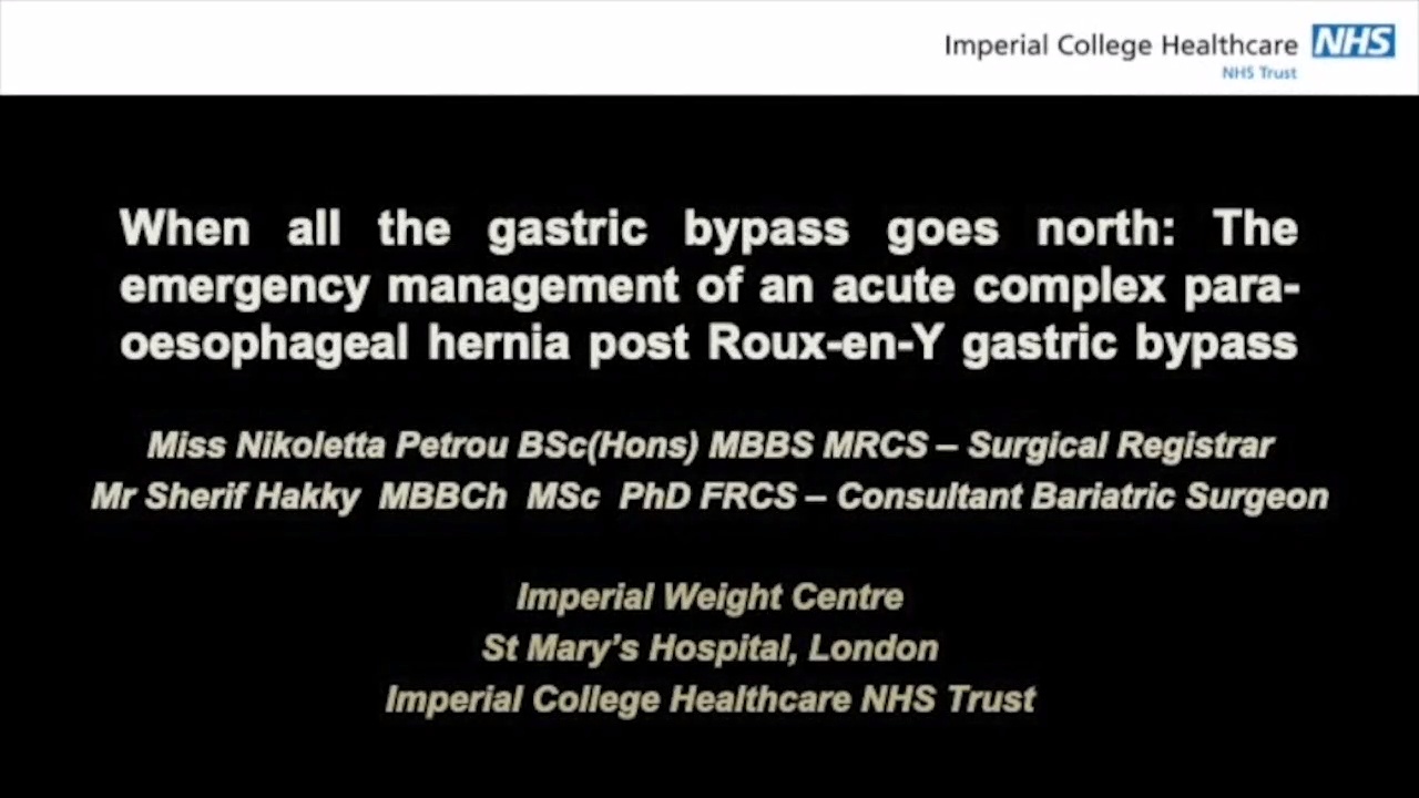 When all the Gastric Bypass Goes North - The Emergency Management of an ...