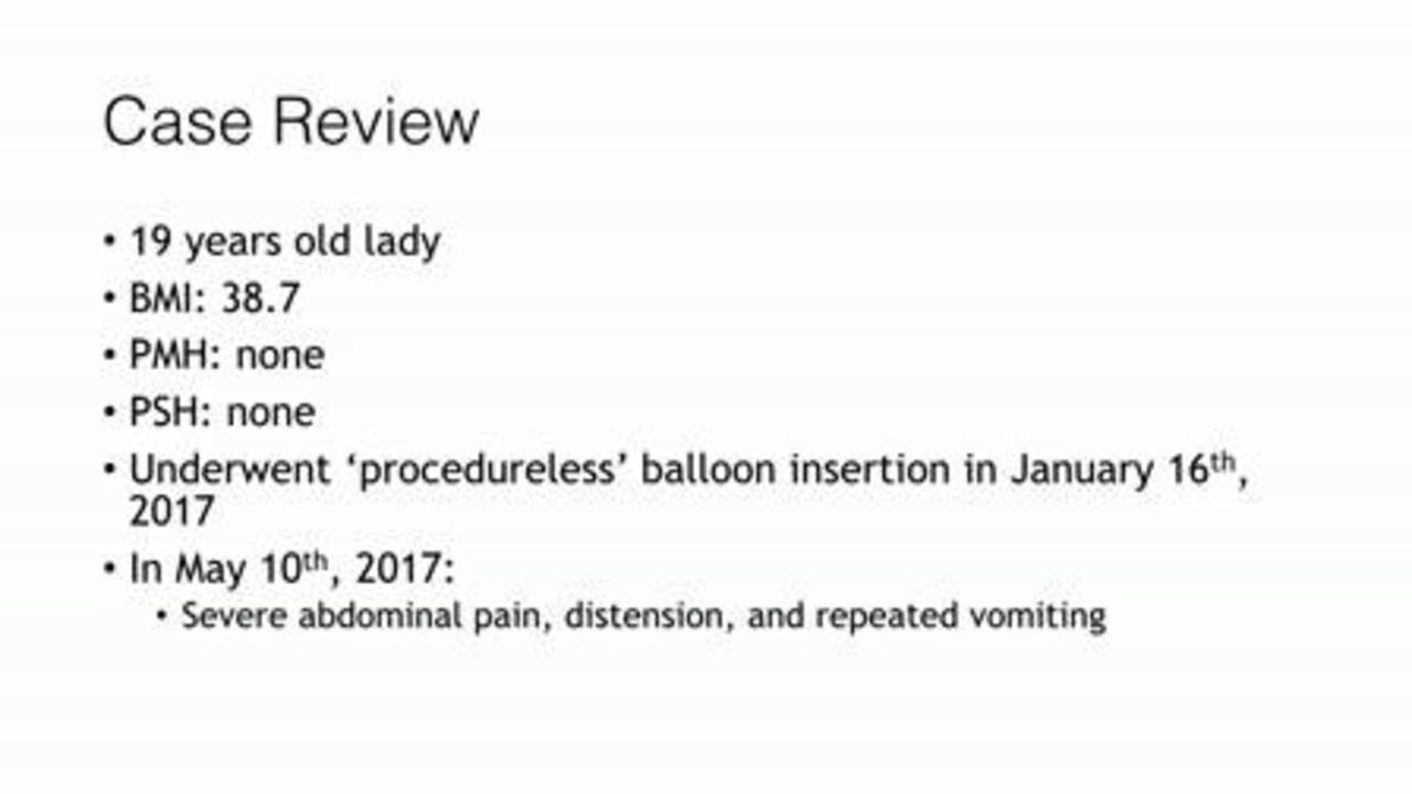 Small Bowel Obstruction After Migration of Self-Deflatable Intragastric ...