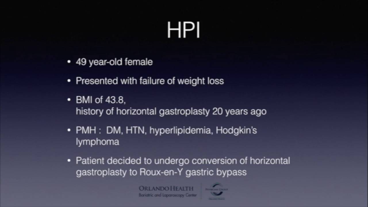 Conversion of horizontal gastroplasty to roux-en-y gastric bypass ...