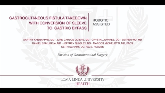 Robot Assisted Takedown of Gastrocutaneous Fistula and Conversion of ...