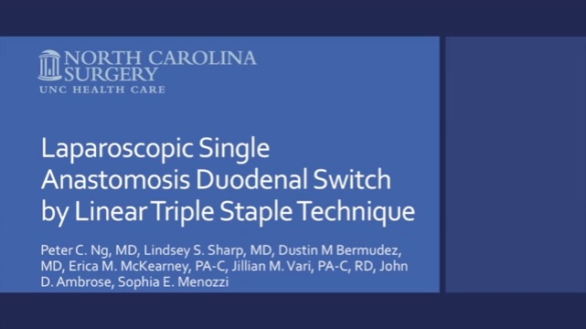 Laparoscopic Single Anastomosis Duodenal Switch by Linear Triple Staple ...