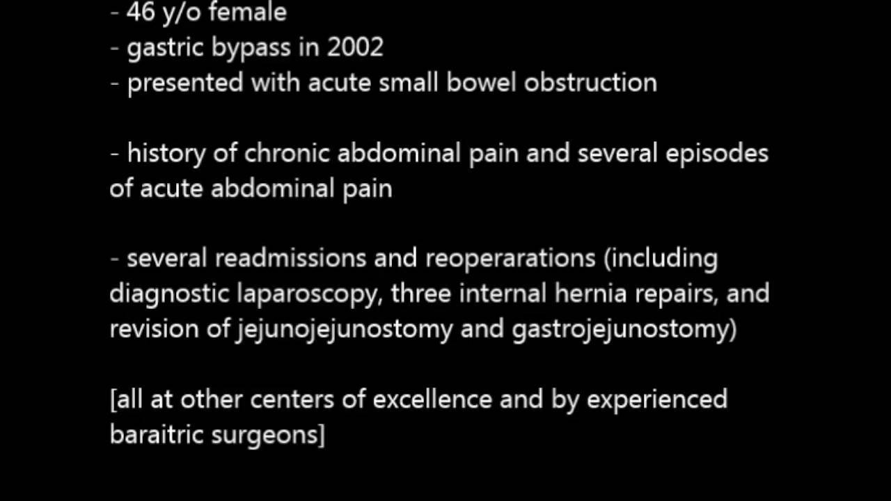 Laparoscopic repair of recurrent internal hernia in a patient with ...