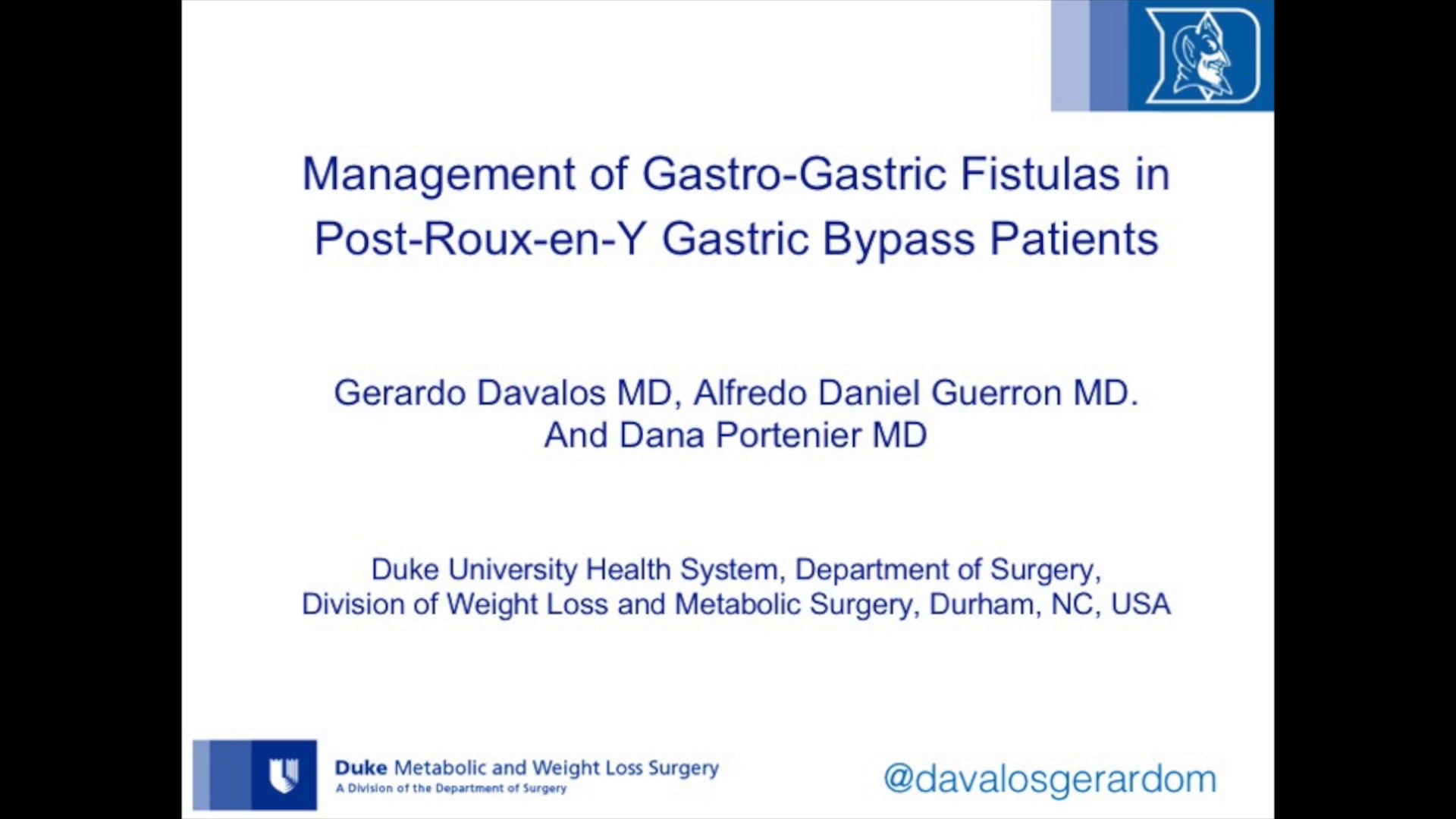 Management of Gastro-Gastric Fistulas in Post-Reux-En-Y Gastric Bypass ...