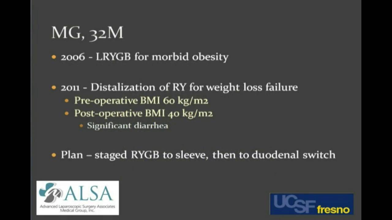 Staged conversion of a distal roux-en-y gastric bypass to a duodenal ...
