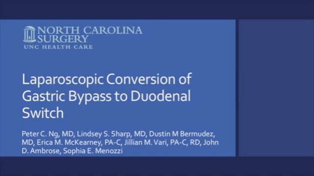 Laparoscopic Conversion of Gastric Bypass to Duodenal Switch - American ...