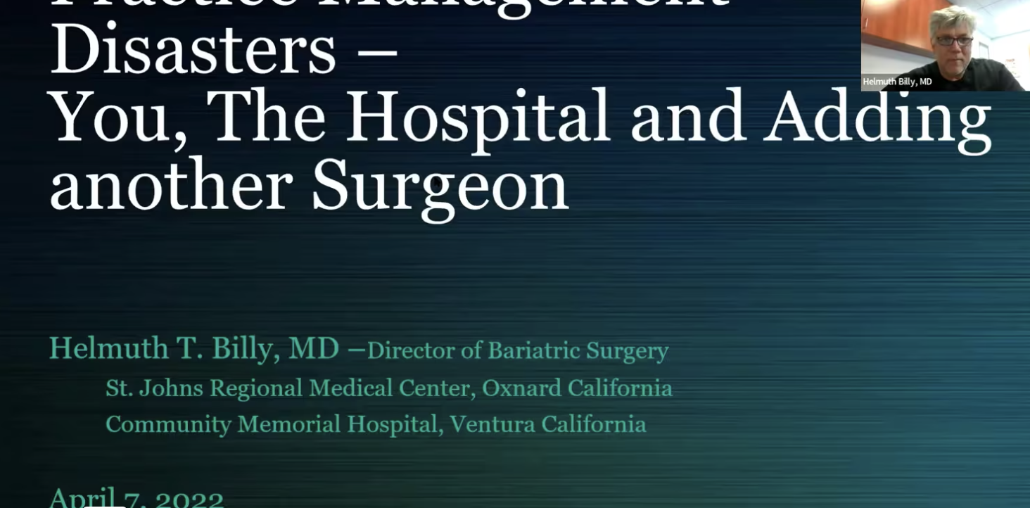 Practice Management Disasters: You, The Hospital and Adding Another ...
