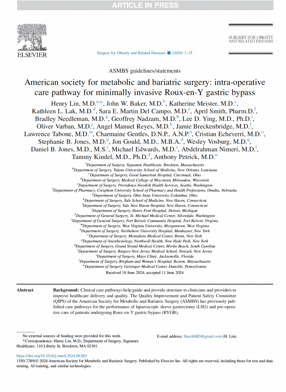 Guidelines - American Society for Metabolic and Bariatric Surgery