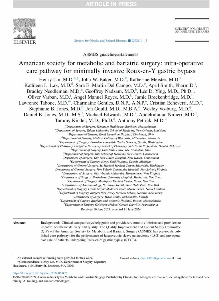 Guidelines - American Society for Metabolic and Bariatric Surgery